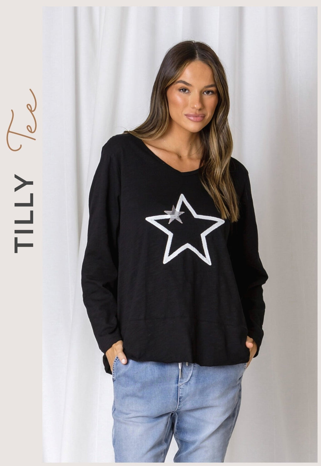 Love Lily | Tilly Tee | Black | Women's Tops New Zealand – Ebony Boutique NZ