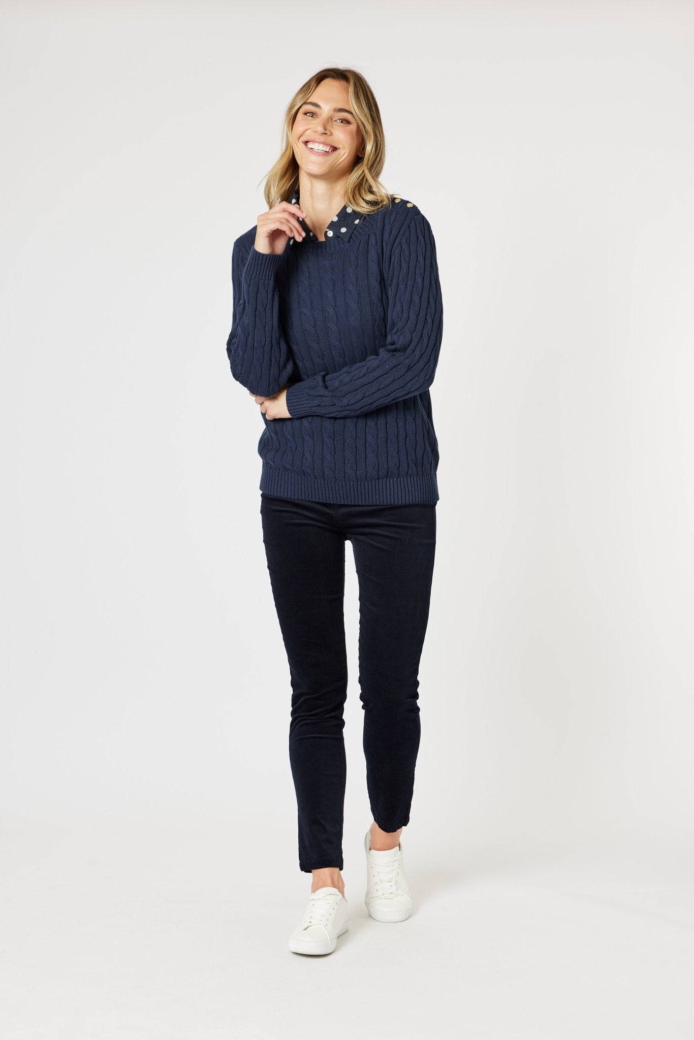 Gordon Smith | Harper Cord Pant | Navy | New Zealand – Ebony Boutique NZ