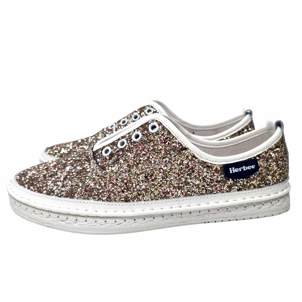 VERA SHOES GOLD GLITTER – Ebony Boutique NZ