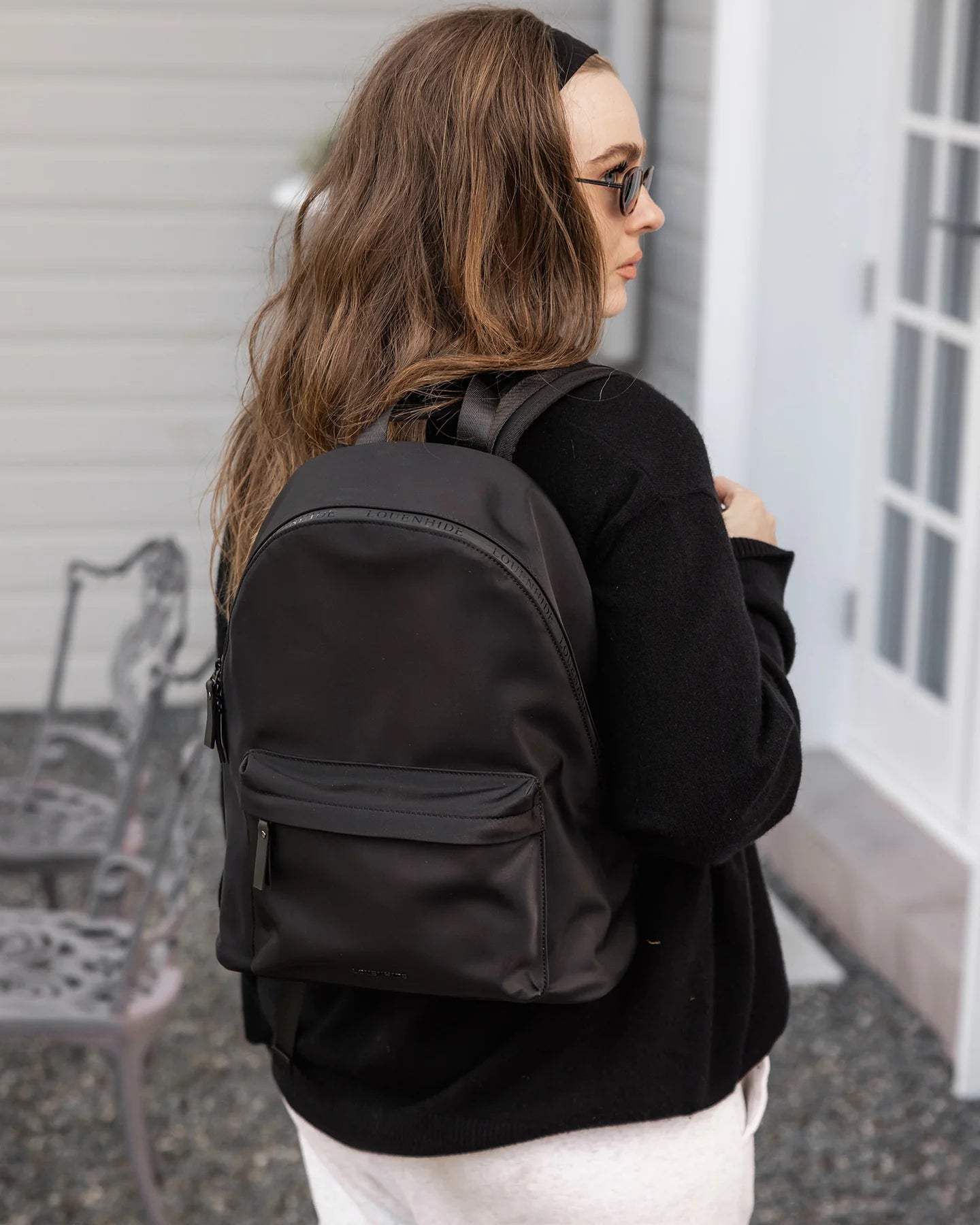 Louenhide Carter Backpack Black | Women’s Nylon Laptop Backpack – Ebony ...