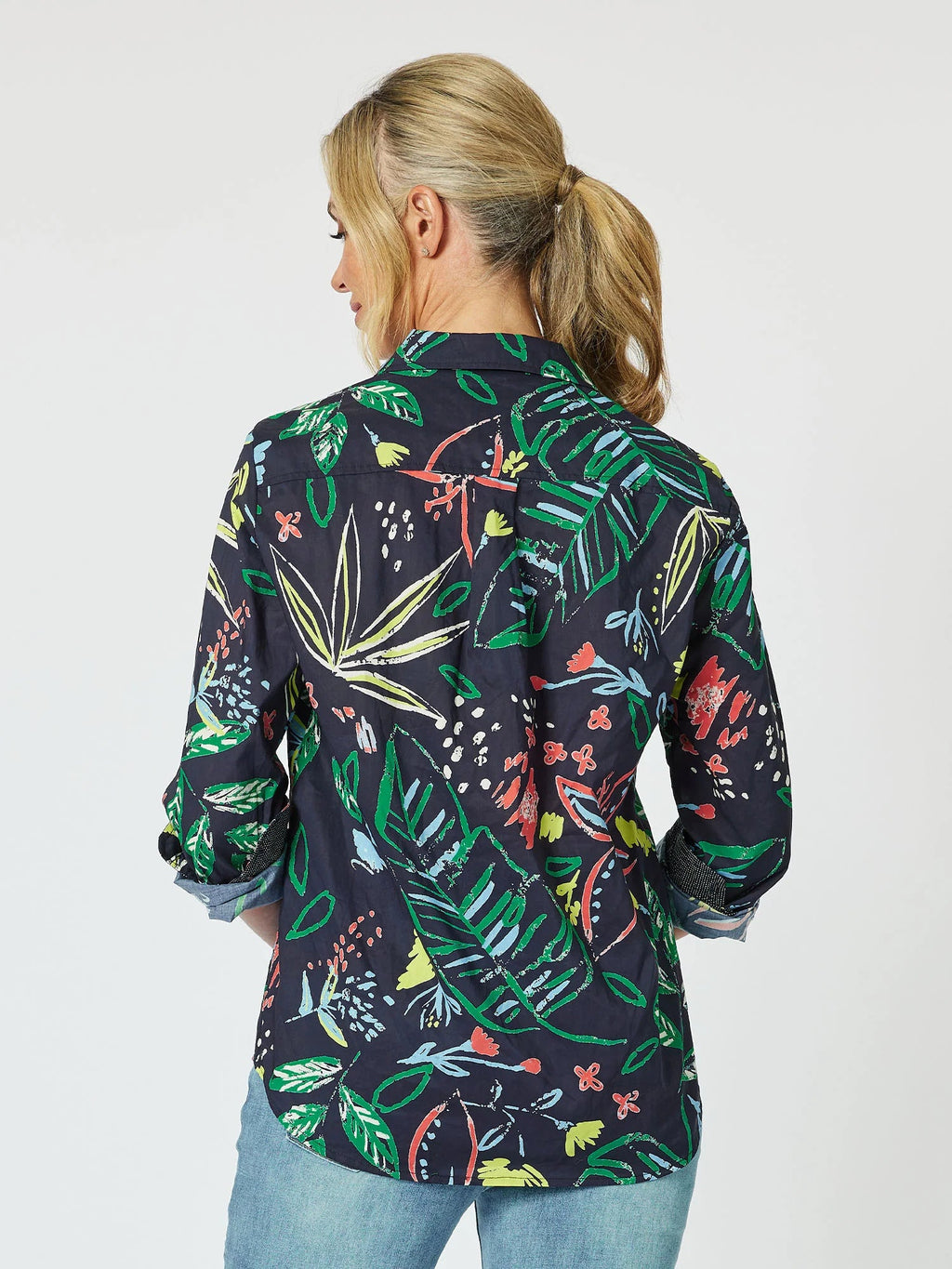 Cotton Shirts NZ | Caroline Blouse Gordon Smith | Floral Print – Ebony ...