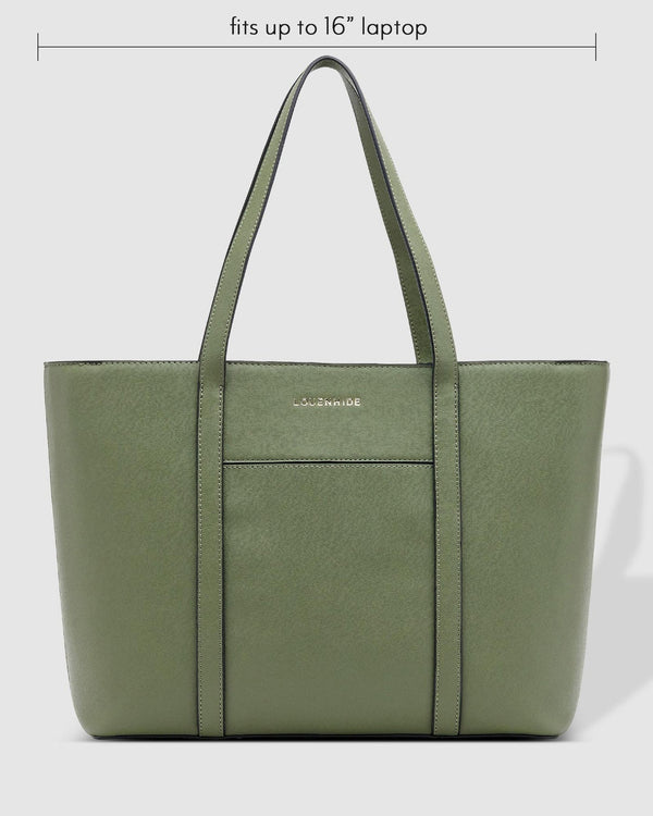 Louenhide | Malibu Laptop Tote Bag | Sage Green | NZ – Ebony Boutique NZ